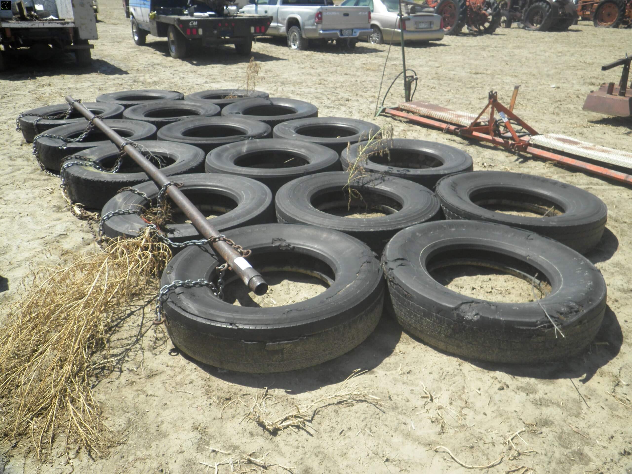 Shop Built semi tire drag harrow - AMA Auctions